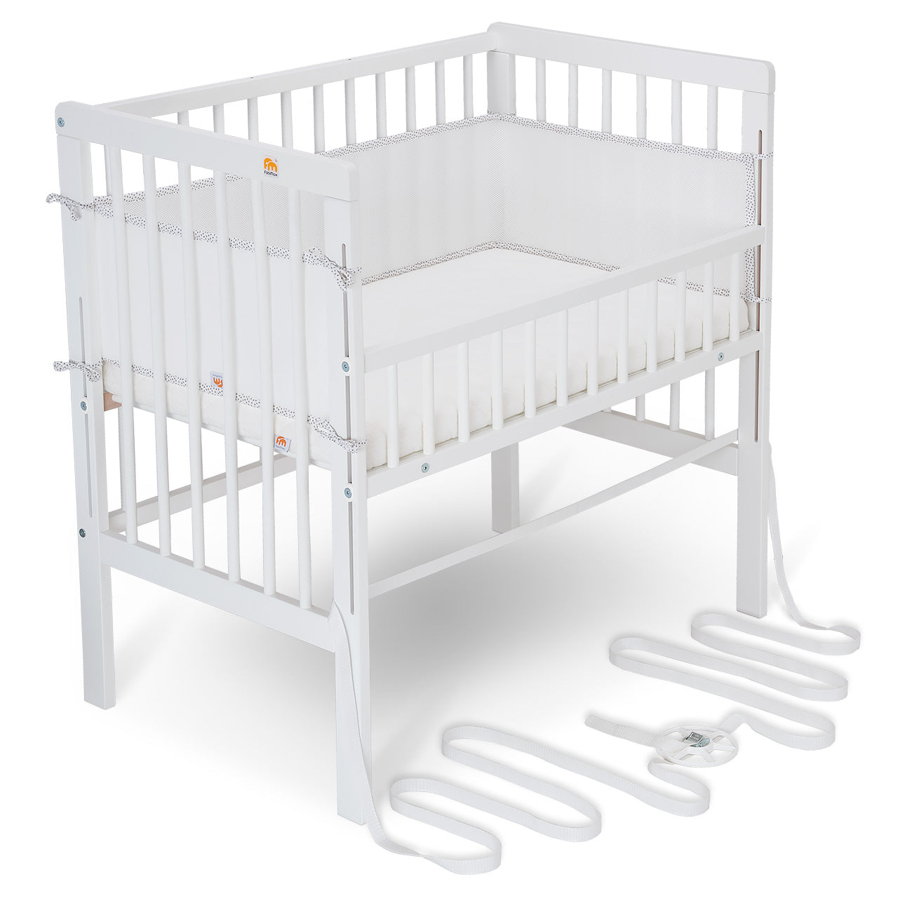 Beistellbett Boxspring Fix weiß – FabiMax