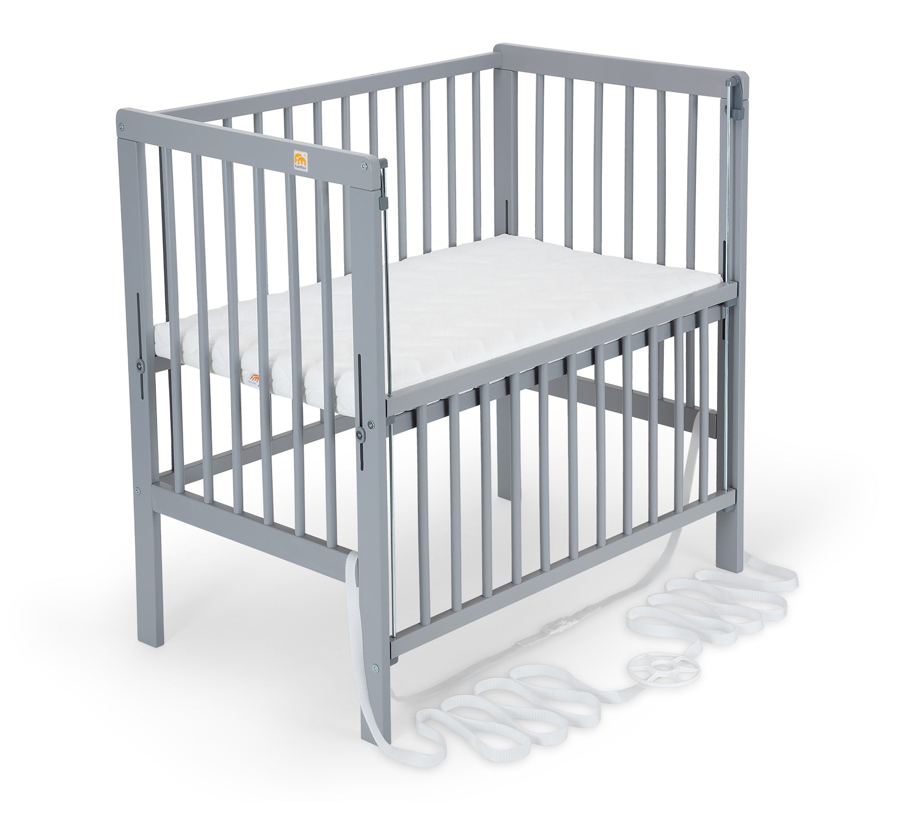 Beistellbett Boxspring Flex grau – FabiMax